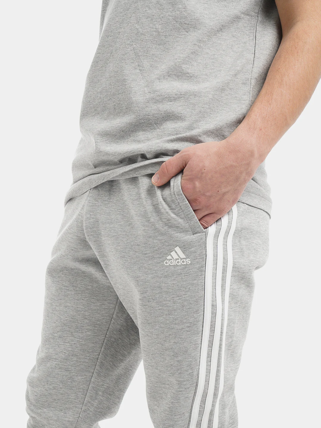 Брюки мужские спортивные, штаны Adidas MUST HAVES 3-STRIPES, серые ...