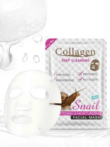 Маска для лица тканевая Collagen Deep Cleansing с муцином улитки ...