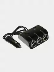 Разветвитель прикуривателя, 3 гнезда с подсветкой, 2 USB, 12/24 В ...