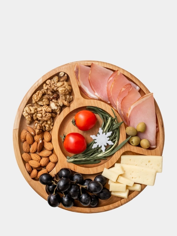 Менажница деревянная тарелка поднос Блюдо сервировочное Доска разделочная Ancient купить по цене