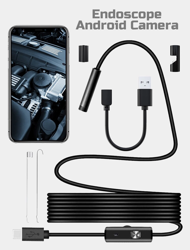 Водонепроницаемая камера Эндоскоп с подсветкой / Гибкий эндоскоп USB ...