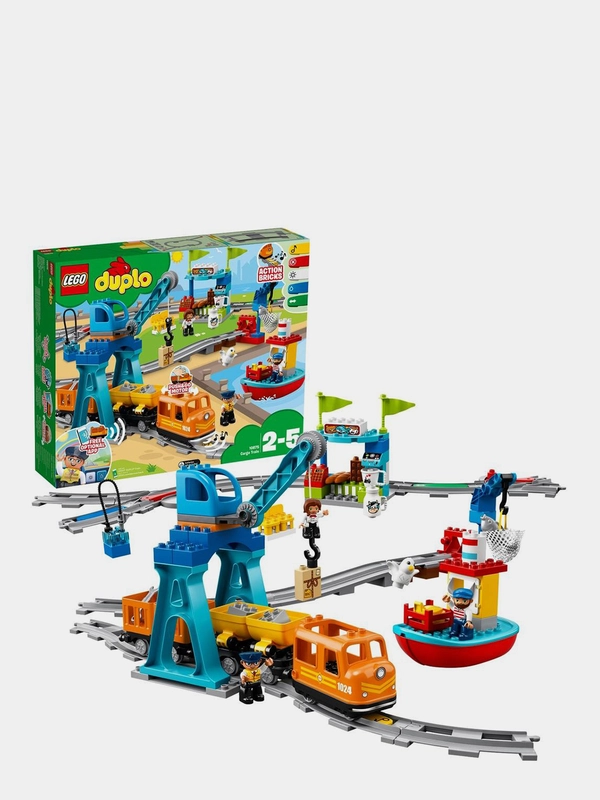 Конструктор LEGO DUPLO, 10875, "Грузовой поезд" купить по цене 9358 ₽ в ...