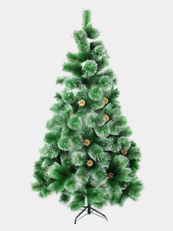 Ёлка искусственная с шишками 180,210/Сосна с инеем и шишками/Новогодная ...