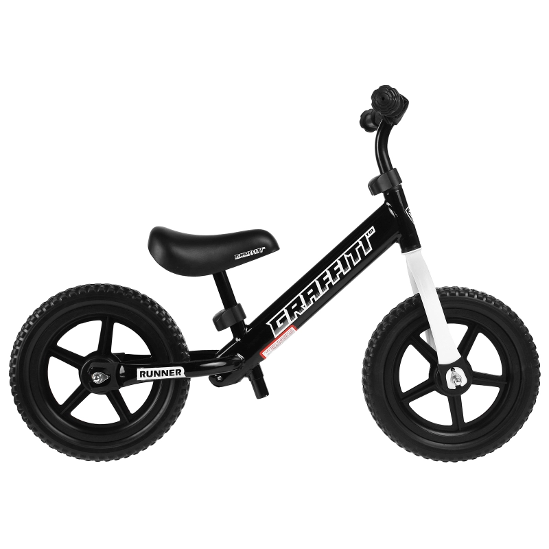 Беговел 12" GRAFFITI Runner, цвет чёрный купить по цене 2600 ₽ в интернет-магазине Магнит Маркет