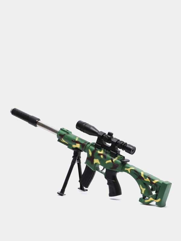 Автомат с лазерным прицелом, на подставке, стреляет пульками купить по ...