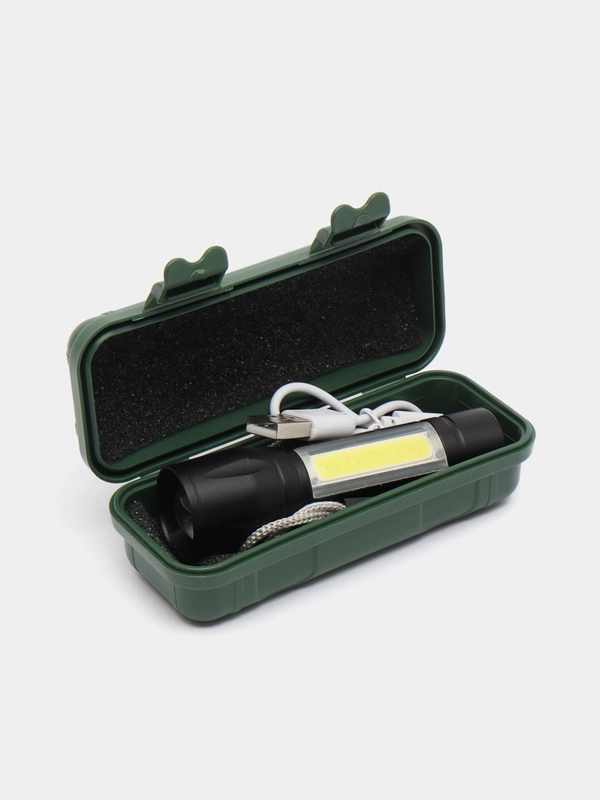 Светодиодный аккумуляторный фонарик с USB зарядкой и зумом купить по ...