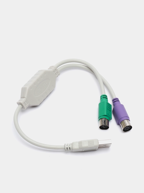 Переходник с PS/2 на USB для клавиатуры и мыши купить по цене 299 ₽ в ...