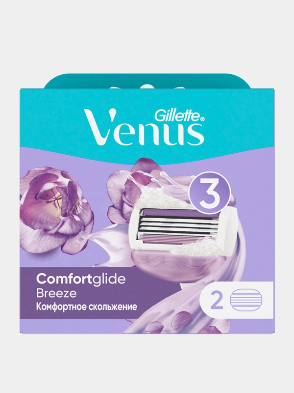 Сменные кассеты для бритвы Gillette Venus Breeze (cо встроенными ...