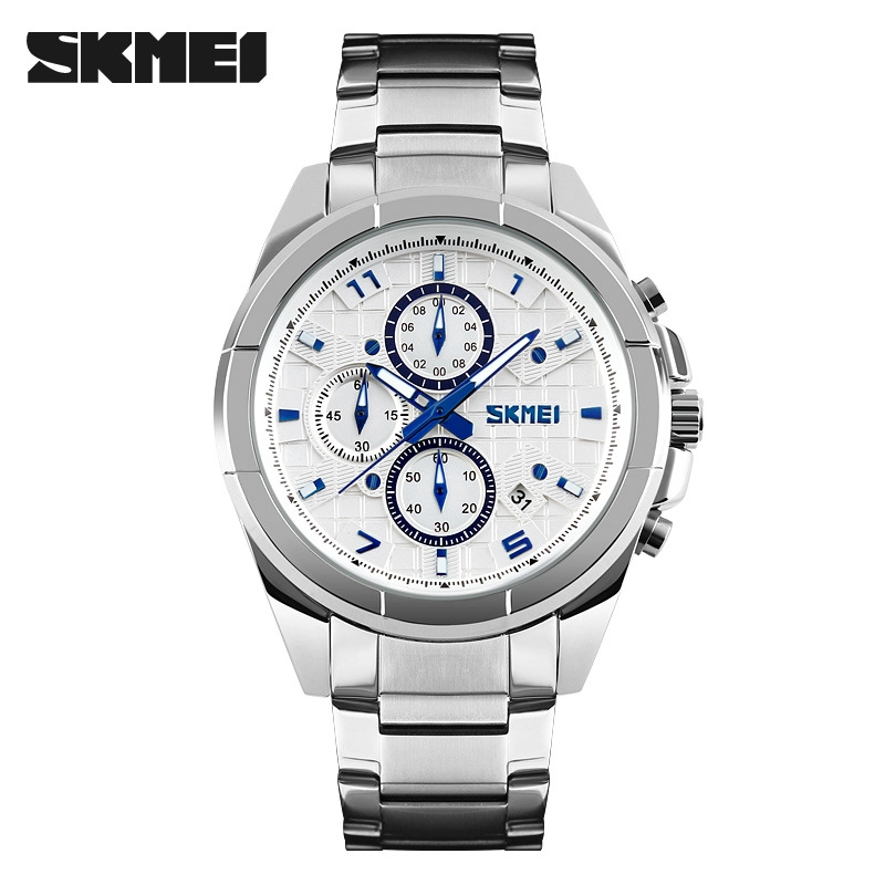 Мужские наручные часы Skmei 9109SR с металлическим браслетом ...