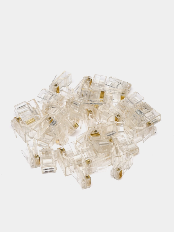 Коннектор RJ-45 (8P8C). Разъем для витой пары UTP купить по цене 24 ₽ в ...