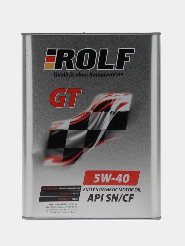 Моторное масло ROLF GT SAE 5W-40 4л. железная банка купить по цене 2999 ...