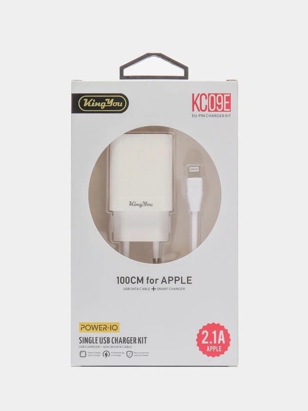 Зарядка (БЛОК + КАБЕЛЬ) KINGYOU KC (micro-USB / Lightning / Type-C) для iPhone и Android купить ...