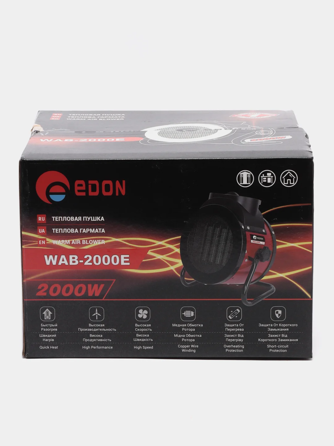 Электрическая тепловая пушка Edon WAB-2000E купить по цене 2110 ₽ в интернет-магазине Магнит Маркет