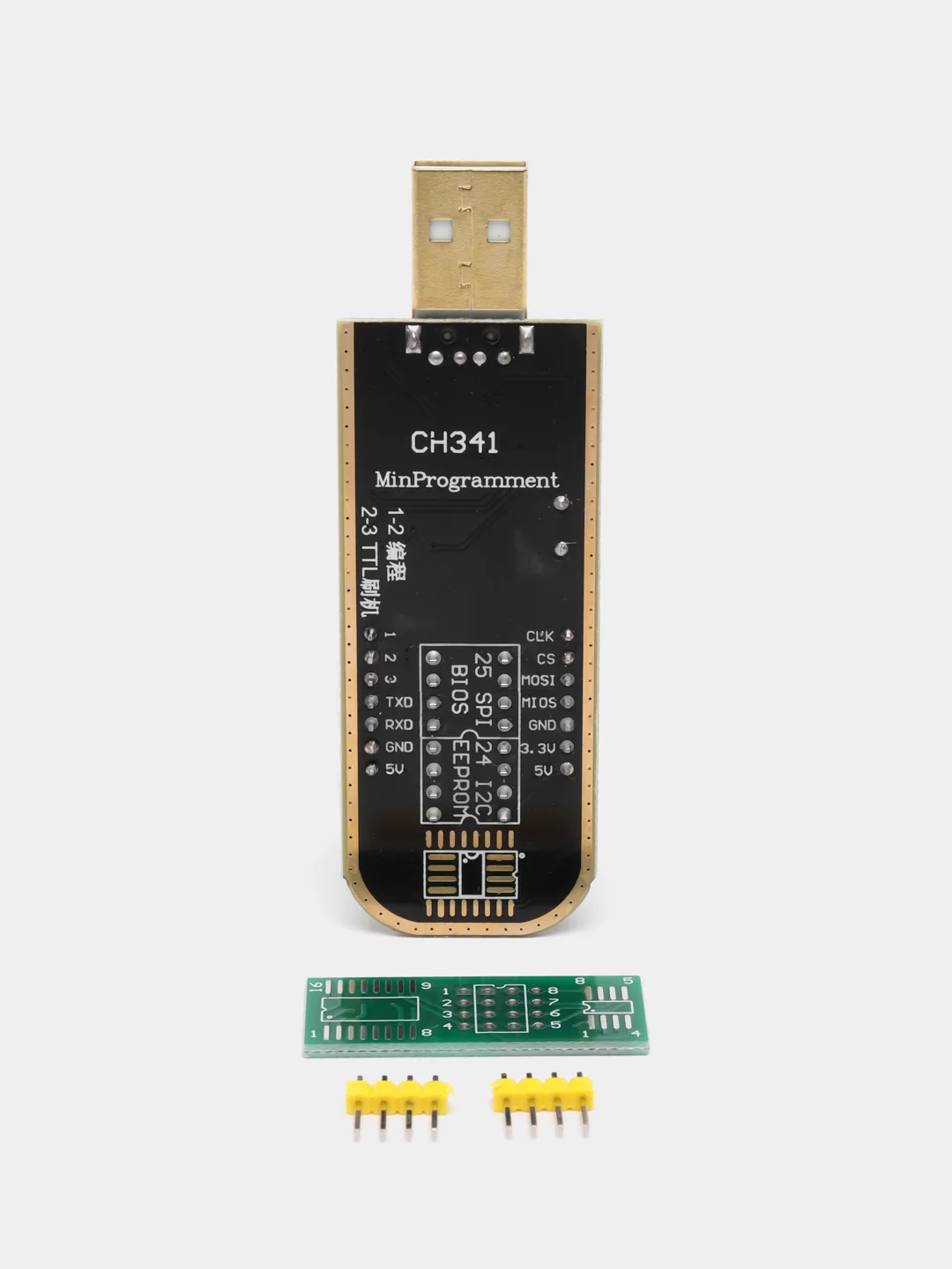 Программатор CH341 для FLASH микросхем 24хх (I2C) и 25xx (SPI) купить по цене 534 ₽ в интернет ...