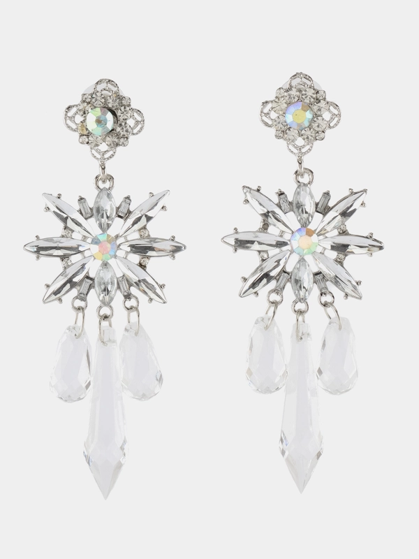 Женские серьги, длинные, висячие, снежинки купить по цене 390 ₽ в ...