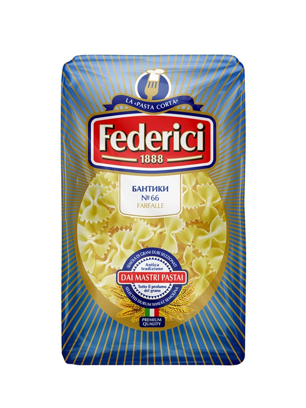 Макаронные изделия Federici Бантики Farfalle №66, 500г купить по цене 57 ₽ в интернет-магазине ...
