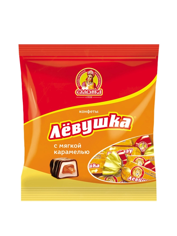 Конфеты шоколадные Славянка Лёвушка с мягкой карамелью 199 г купить по цене 145 ₽ в интернет