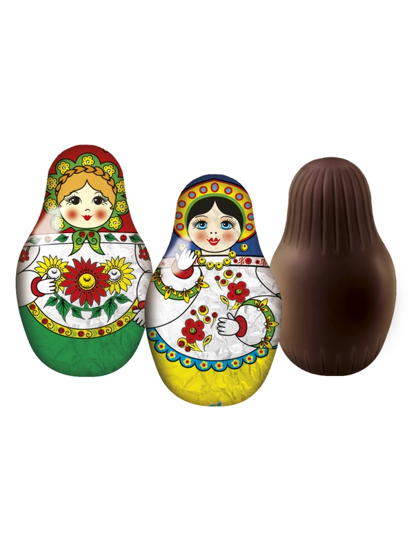 Конфеты шоколадные Ксюша в виде матрешки ТМ Славянка 1 кг купить по цене 799 ₽ в интернет
