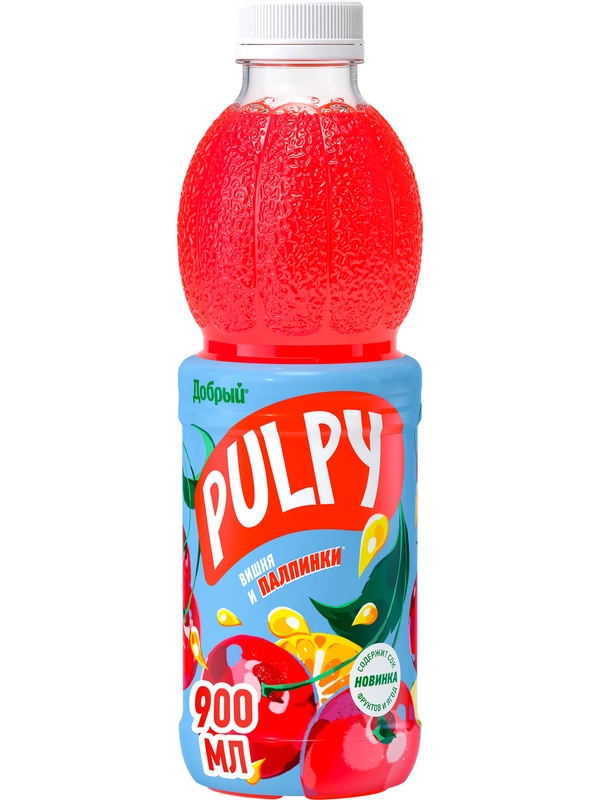 Напиток сокосодержащий Pulpy Вишня 900мл купить по цене 99 ₽ в интернет ...